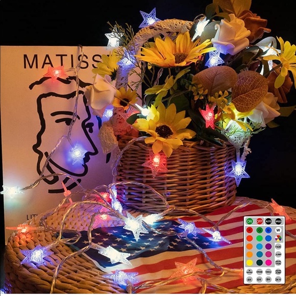 Party Supplies | Nwt Color Changing Star String Lights Usb Plug In ...